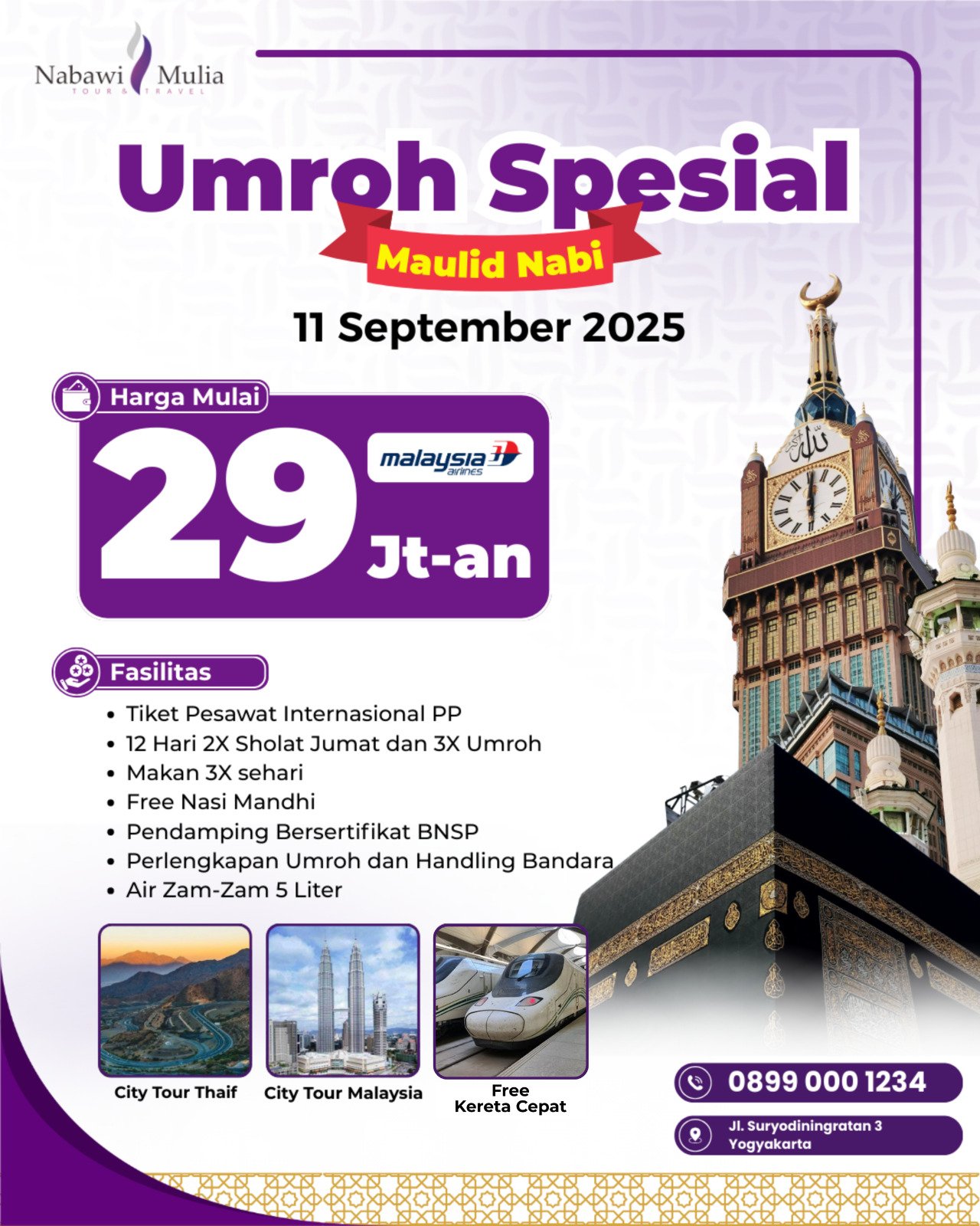 UMRAH SPESIAL MAULID NABI 2025 » Nabawi Mulia - Biro Umrah Jogja dan Jakarta